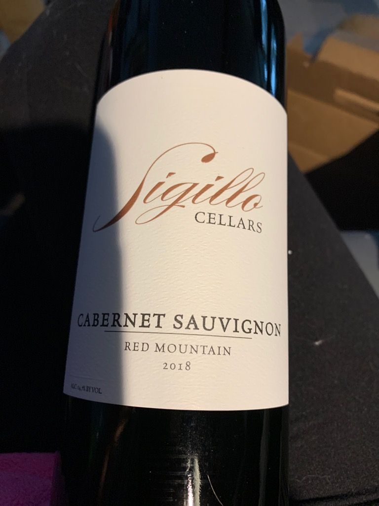 2019 Sigillo Cellars Cabernet Sauvignon Shaw Vineyard, USA, Washington ...