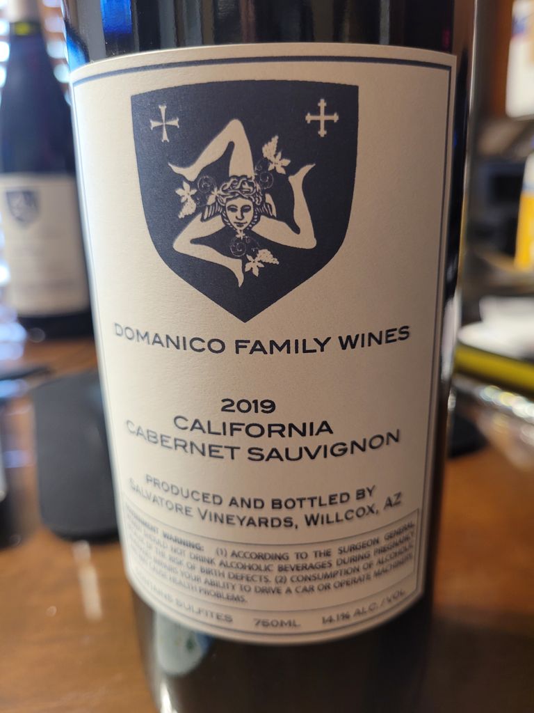 2019 Domanico Family Wines Cabernet Sauvignon Salvatore Vineyards, USA ...
