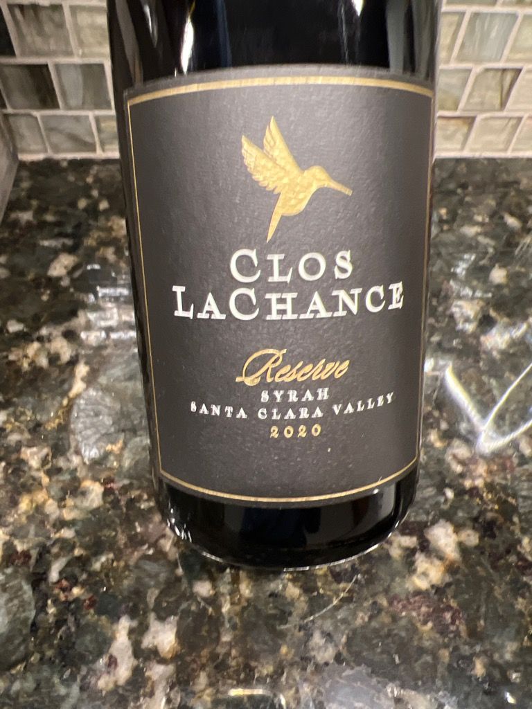 2020 Clos LaChance Syrah Reserve, USA, California, Central Coast ...