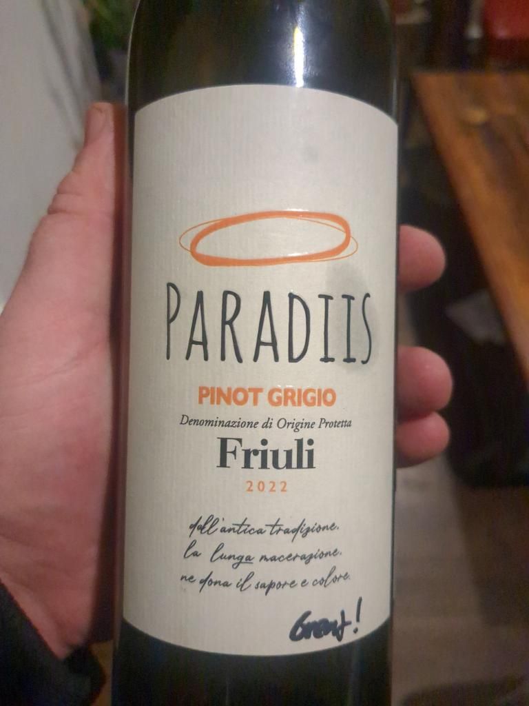 2022 Paradiis Friuli Pinot Grigio, Italy, Friuli-Venezia Giulia, Friuli ...