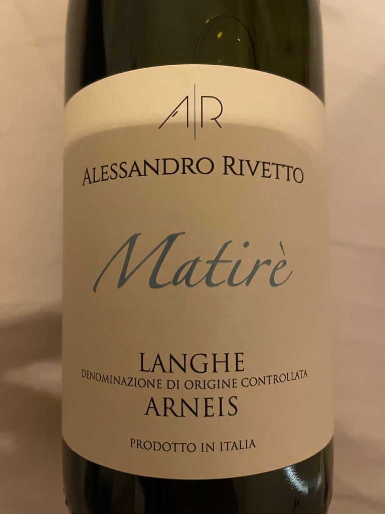 2021 Alessandro Rivetto Langhe Arneis, Italy, Piedmont, Langhe, Langhe ...