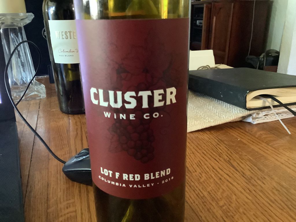 2018 Cluster Wine Co Lot F Red Blend, USA, Washington, Columbia Valley ...