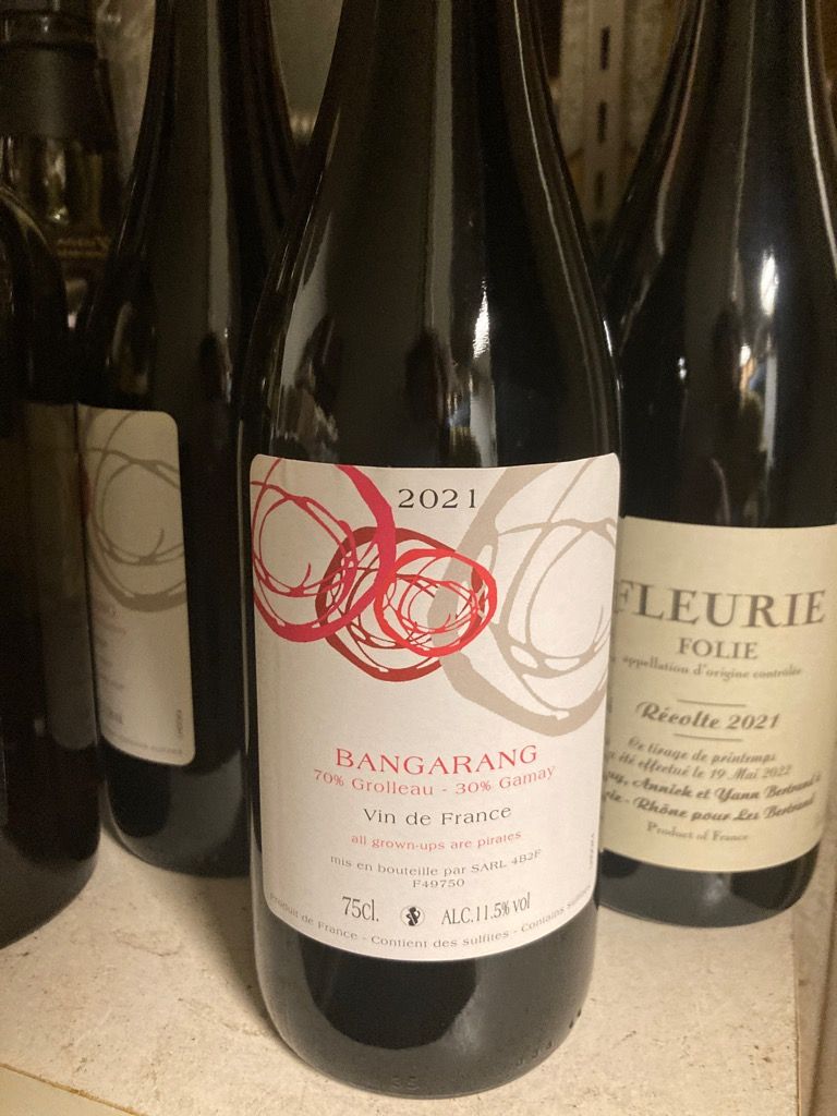 2021 Agnès et René Mosse Bangarang Primeur, France, Loire Valley, Vin ...