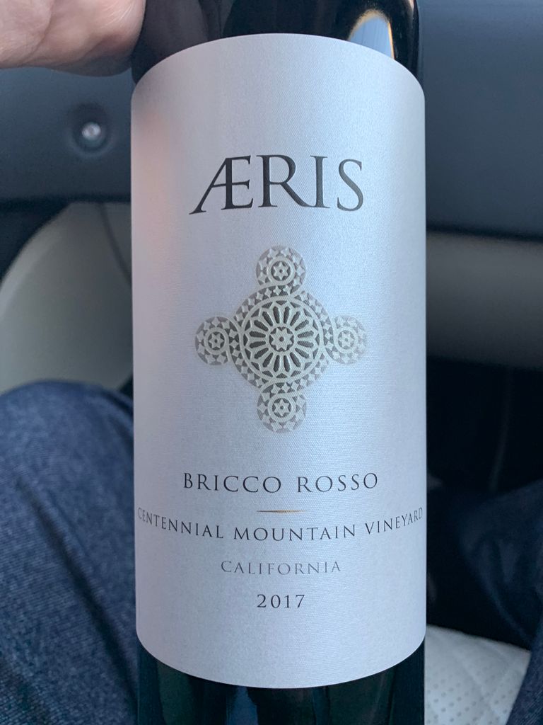 2017 Aeris Wines Bricco Rosso Centennial Mountain, USA, California ...