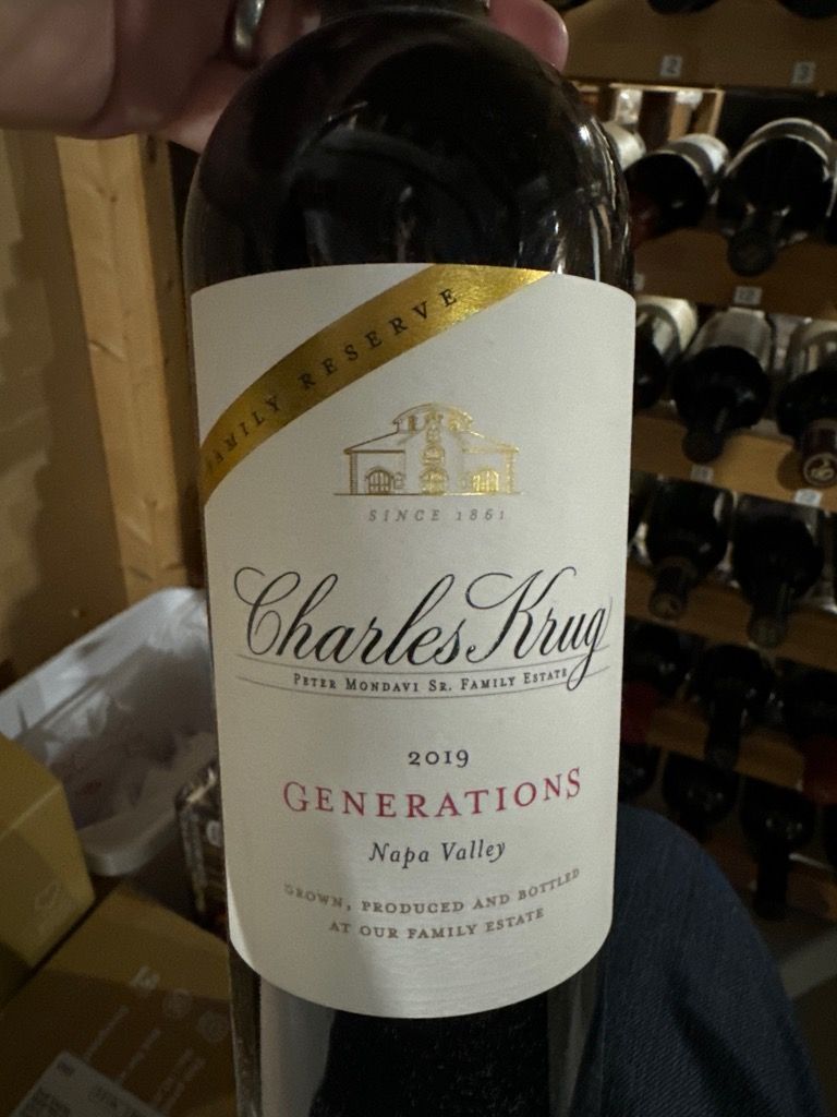 2019 Charles Krug Winery (Peter Mondavi Family) Family Reserve ...