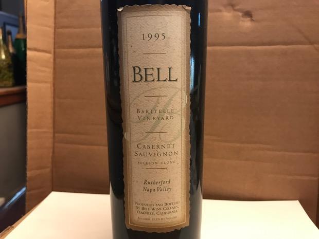 1995 Bell Wine Cellars Cabernet Sauvignon Jackson Clone Baritelle, USA ...