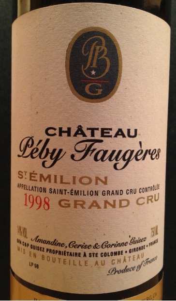 1998 Château Péby Faugères, France, Bordeaux, Libournais, St. Émilion ...