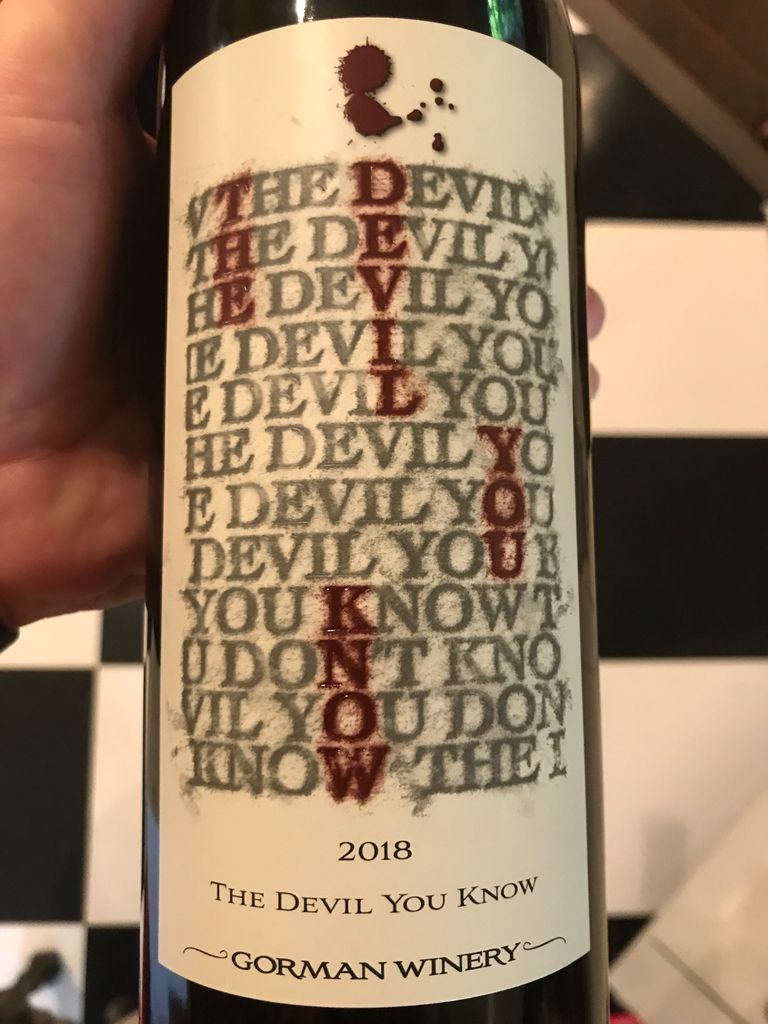 2018 Gorman Winery The Devil You Know, USA, Washington, Columbia Valley ...