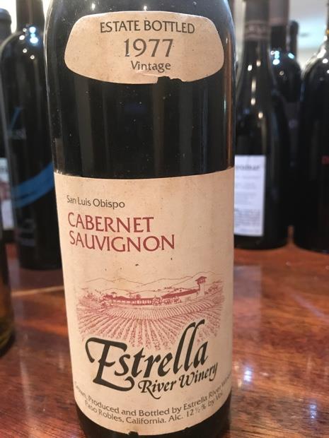 1977 Estrella River Winery Cabernet Sauvignon, USA, California, Central ...