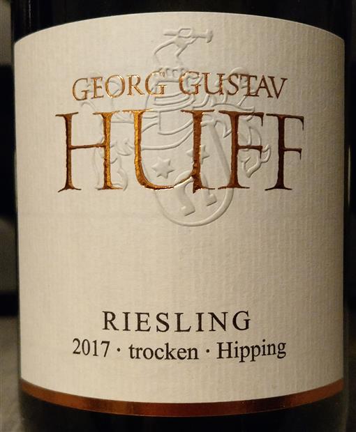 2017 Georg Gustav Huff Hipping Riesling, Germany, Rheinhessen ...