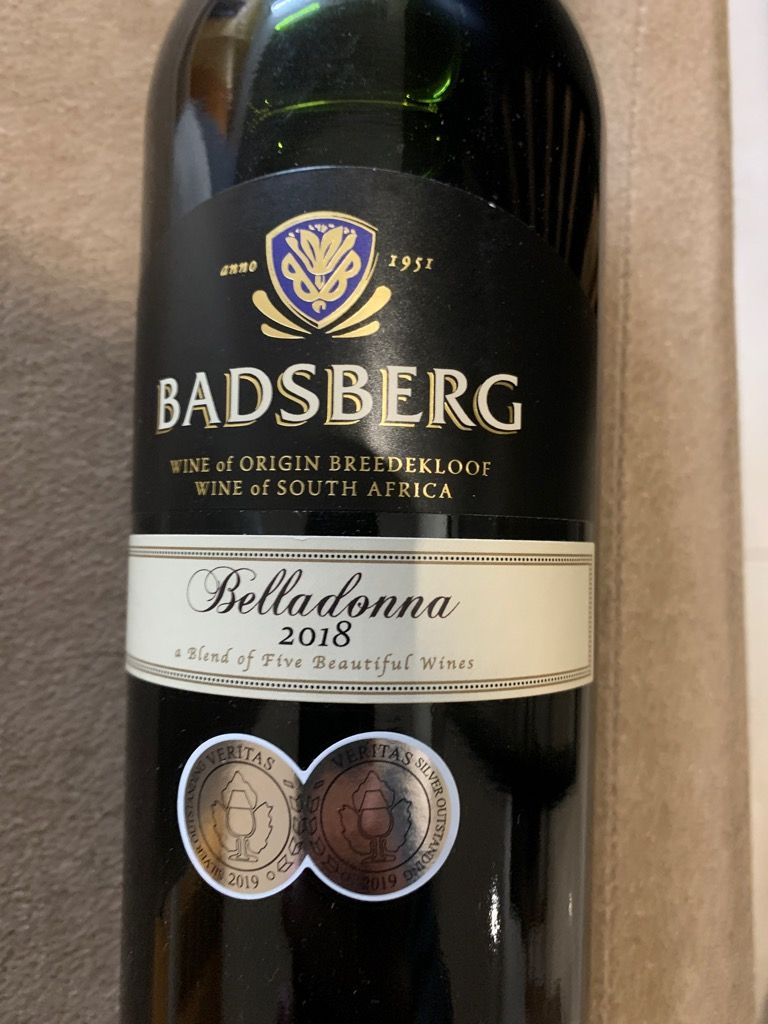 2019 Badsberg Belladonna, South Africa, Breede River Valley ...