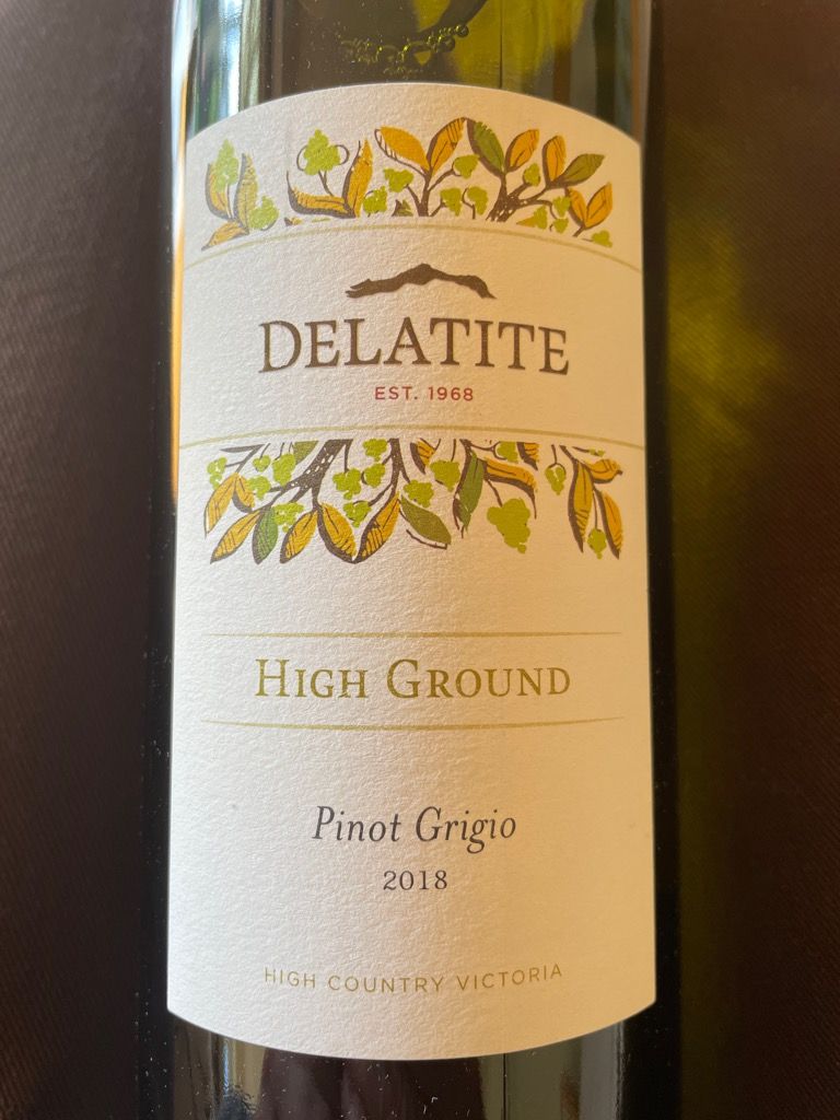 2024 Delatite Pinot Grigio High Ground, Australia, Victoria, Central ...