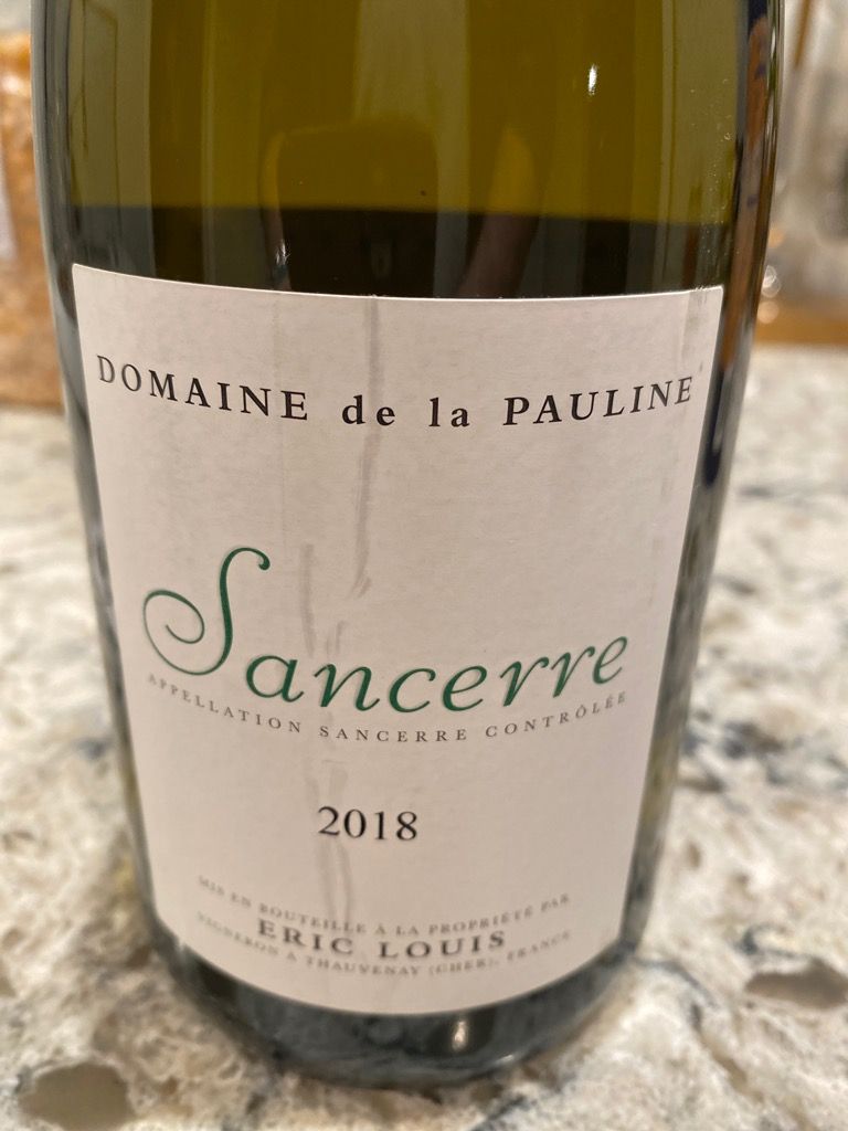 2019 Eric Louis Sancerre Domaine de la Pauline, France, Loire Valley ...