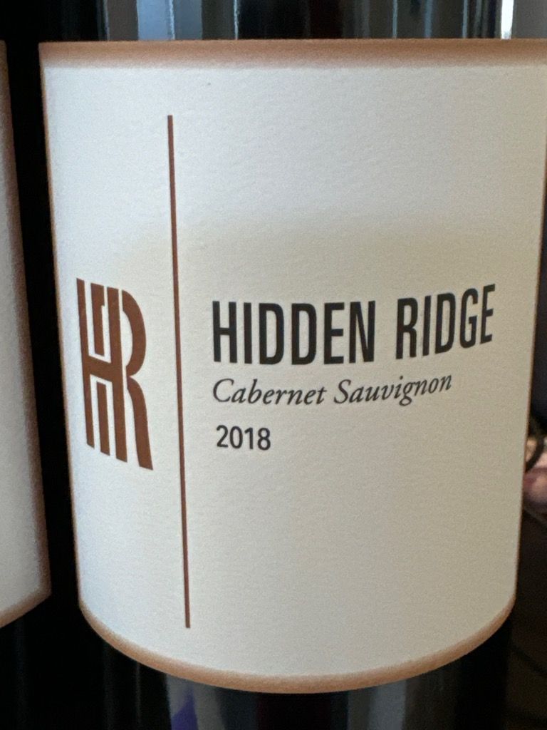2018 Hidden Ridge Cabernet Sauvignon, USA, California, Sonoma County ...