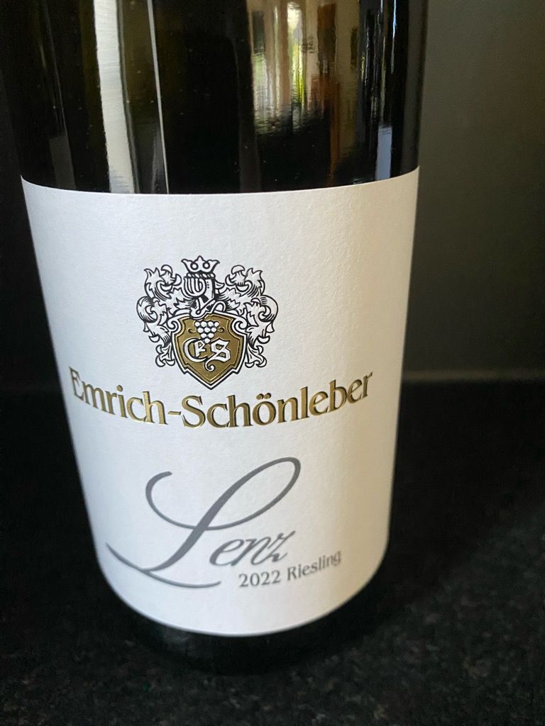 2022 Emrich-Schönleber Riesling Lenz, Germany, Nahe - CellarTracker