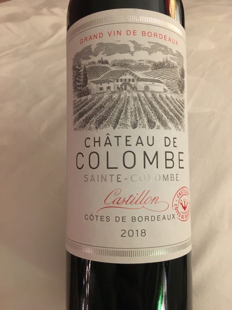 2018 Château Sainte-Colombe, France, Bordeaux, Libournais, Castillon ...