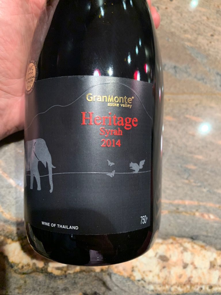 2014 Granmonte Estate Shiraz Heritage, Thailand, Khao Yai, Asoke Valley ...