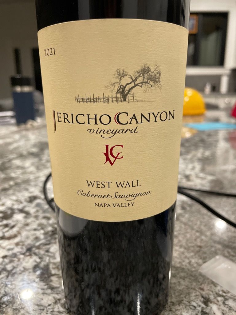 2021 Jericho Canyon Vineyard Cabernet Sauvignon West Wall, USA ...