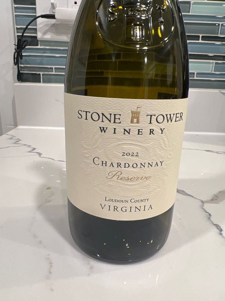 2022 Stone Tower Winery Chardonnay Reserve, USA, Virginia, Northern ...