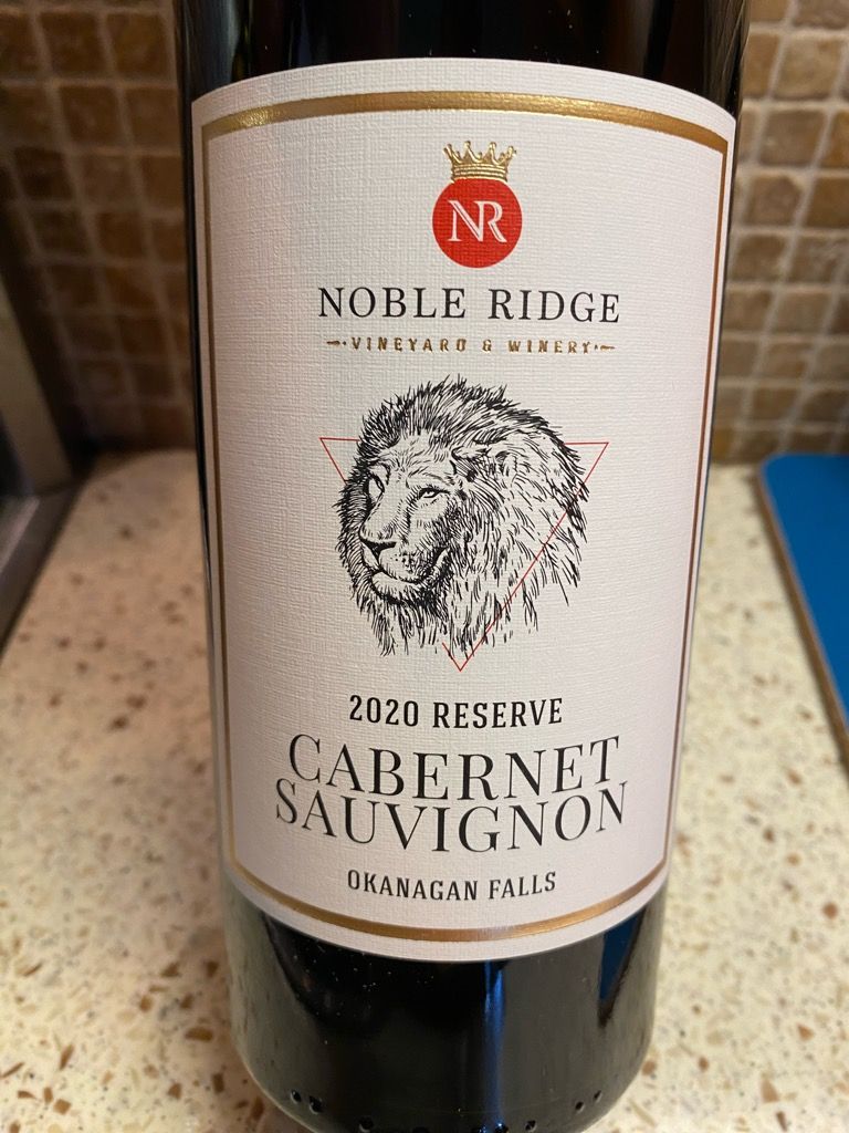 2020 Noble Ridge Cabernet Sauvignon Reserve, Canada, British Columbia ...