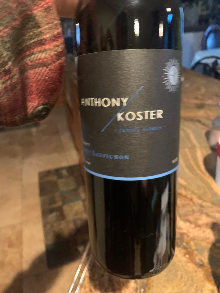 2017 Anthony Koster Cabernet Sauvignon Barrel Select - CellarTracker