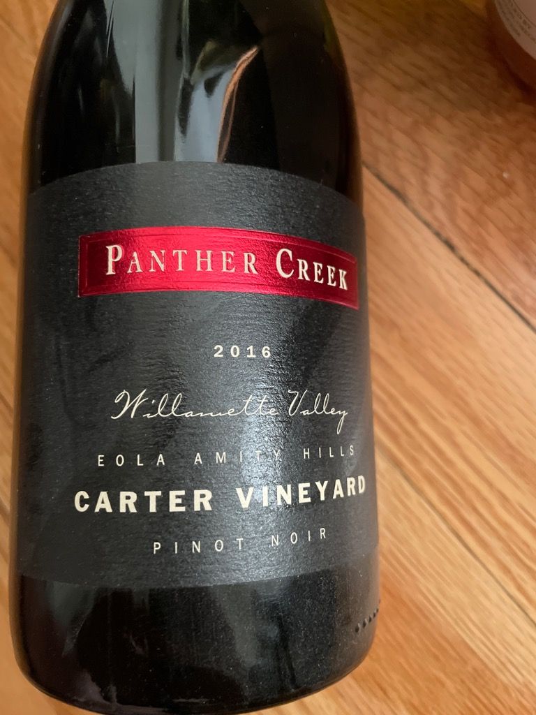 2016 Panther Creek Pinot Noir Carter Vineyard, USA, Oregon, Willamette ...