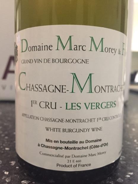 2014 Domaine Marc Morey & Fils Chassagne-Montrachet 1er Cru Les Vergers ...