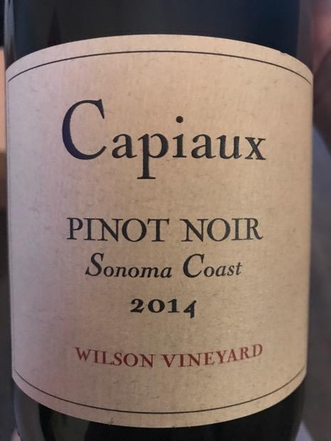2014 Capiaux Cellars Pinot Noir Wilson Vineyard, USA, California ...