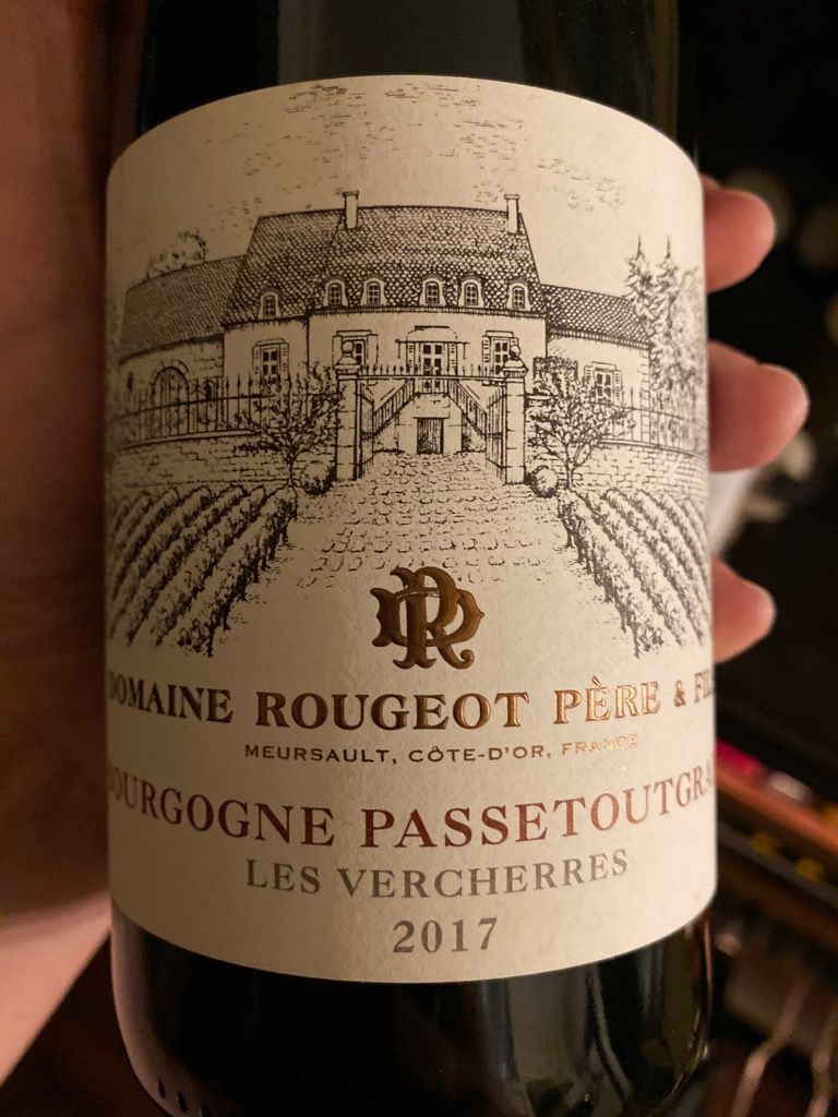 2017 Domaine Rougeot Bourgogne Passetoutgrains Les Vercherres, France ...