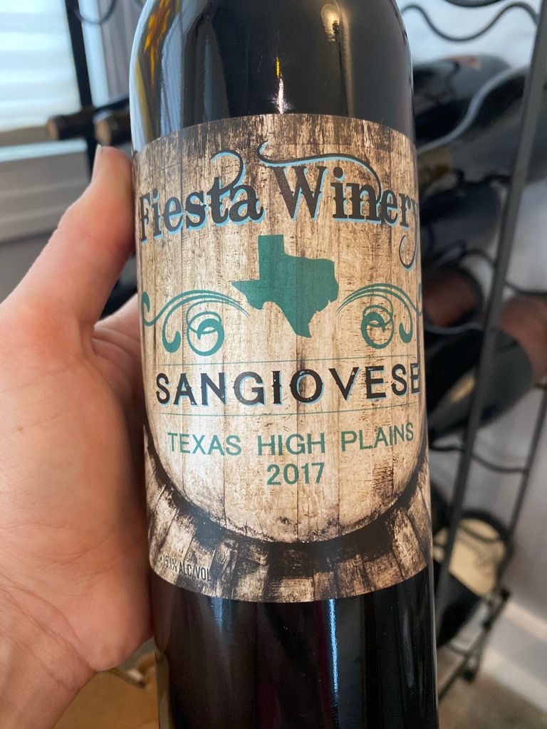 2019 Fiesta Winery Sangiovese, USA, Texas, Texas High Plains ...