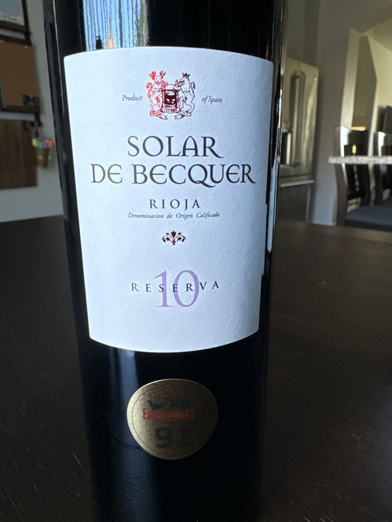 2015 Solar de Becquer Rioja Reserva Monte Yerga, Spain, La Rioja, Rioja ...