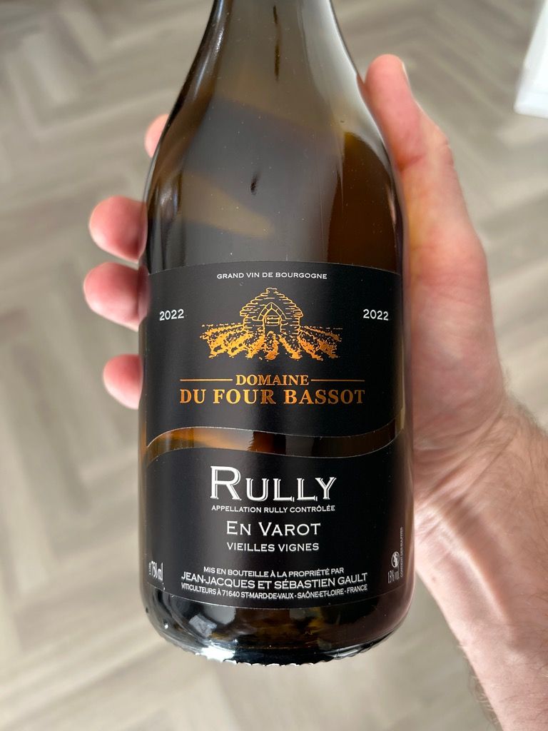 2022 Domaine du Four Bassot Clos de la Chiquette Rully Varot Blanc ...