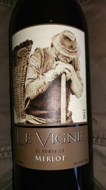 2012 Le Vigne Merlot Le Vigne di Domenico, USA, California, Central ...