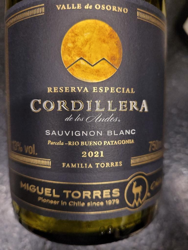 2022 Miguel Torres Cabernet Sauvignon Reserva Especial Cordillera de ...