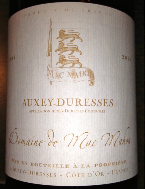 2007 Domaine Véronique de Mac Mahon Auxey-Duresses Blanc, France ...