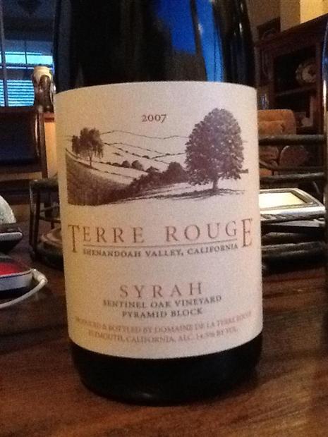 2006 Domaine de la Terre Rouge Syrah Pyramid Block Sentinel Oak ...