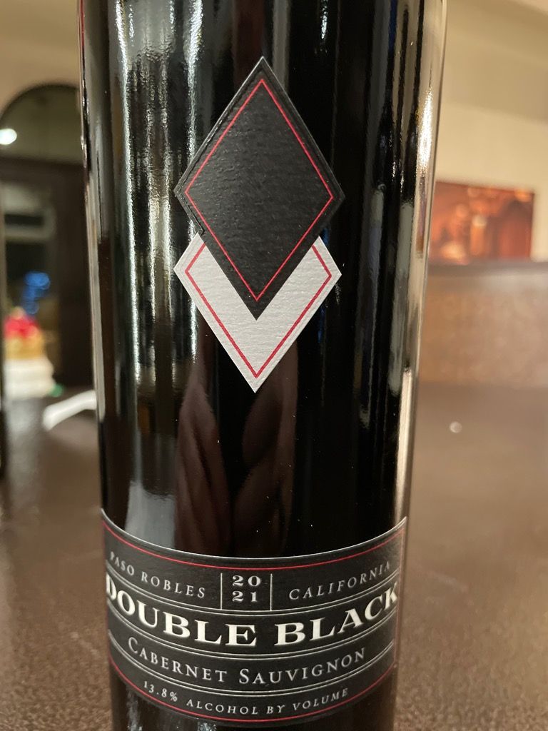2021 Double Black Cabernet Sauvignon, USA, California, Central Coast ...