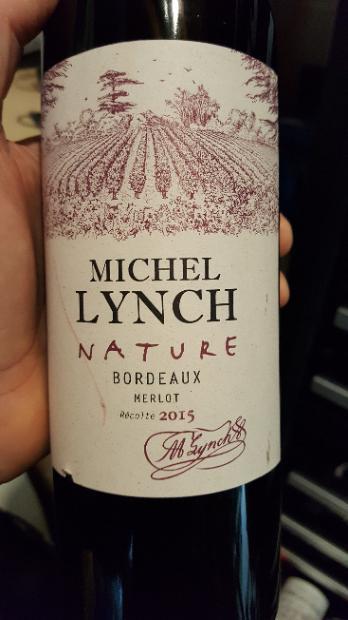 2015 Michel Lynch Merlot Bordeaux Nature, France, Bordeaux - CellarTracker