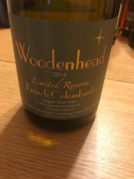 2014 Woodenhead Colombard Limited Reserve Wes Cameron, USA, California ...