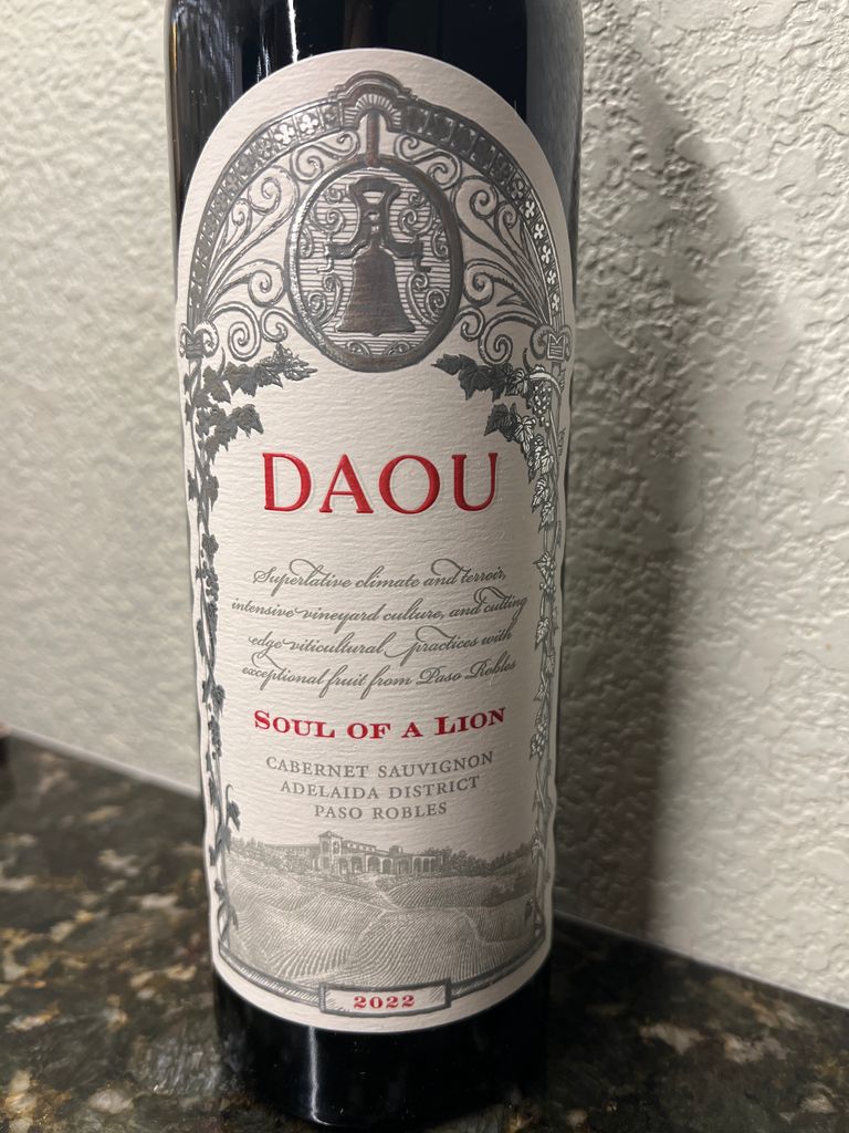 2022 Daou Vineyards Cabernet Sauvignon Estate Cabernet "Soul of a Lion ...