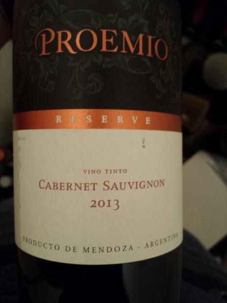 2013 Proemio Cabernet Sauvignon Reserve, Argentina, Mendoza, Valle de ...