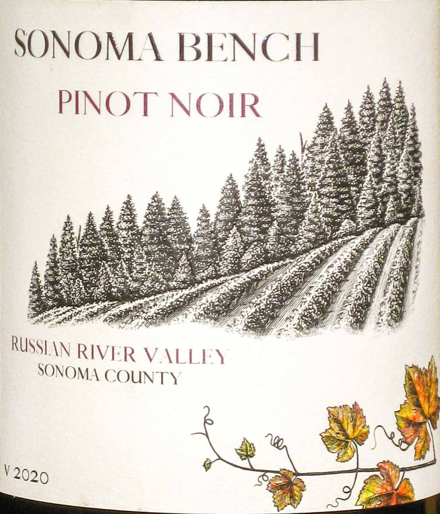 2021 Sonoma Bench Vineyards Pinot Noir, USA, California, Sonoma County ...