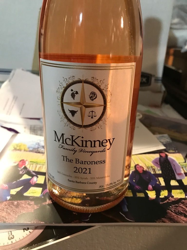 2021 McKinney Family Vineyards The Baroness, USA, California, Central ...