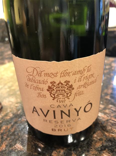2016 Avinyó Cava Brut Reserva, Spain, Cava - CellarTracker