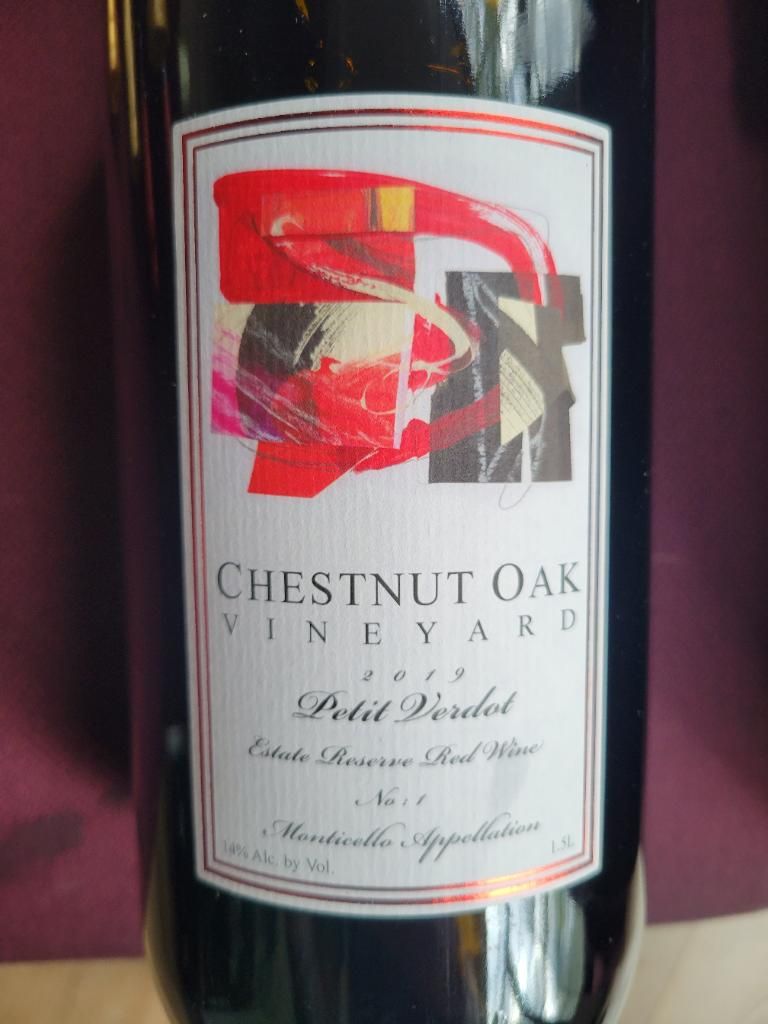 2019 Chestnut Oak Vineyard Petit Verdot, USA, Virginia, Central ...