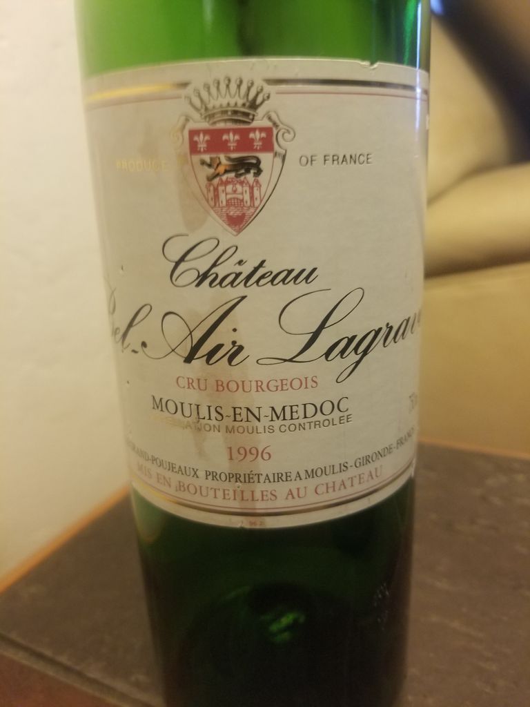 1996 Château Bel-Air Lagrave, France, Bordeaux, Médoc, Moulis en Médoc - CellarTracker