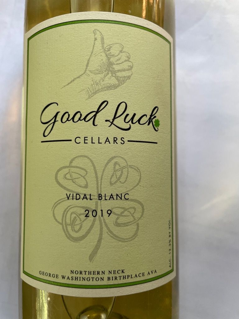 2019 Good Luck Cellars Vidal Blanc, USA, Virginia, Chesapeake Bay ...