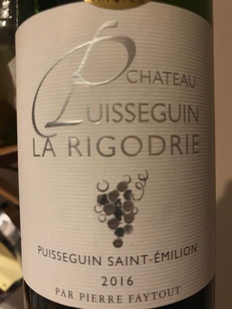 2016 Château Puisseguin La Rigodrie, France, Bordeaux, Libournais ...