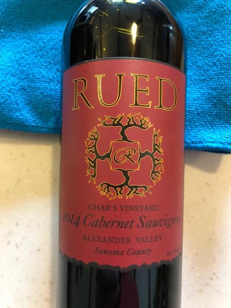 2014 Rued Cabernet Sauvignon Char's Vineyard Alexander Valley, USA ...