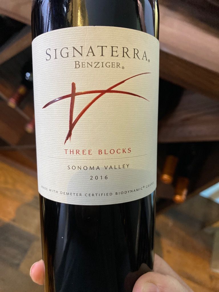 2016 Signaterra / Benziger Three Blocks, USA, California, Sonoma County ...